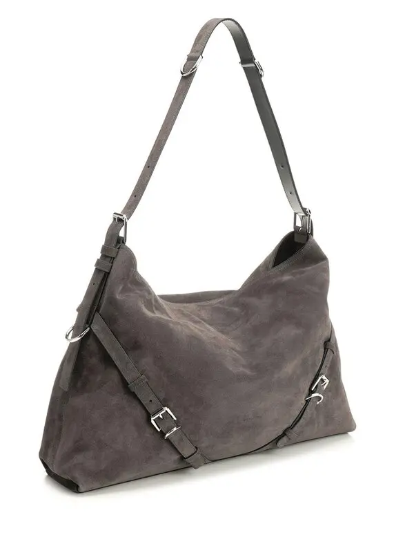 Givenchy Voyou Suede Shoulder Bag - Gray