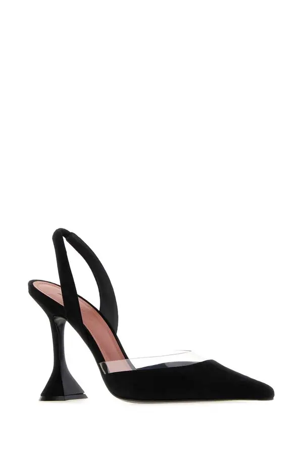 Amina Muaddi Suede Lara Pumps