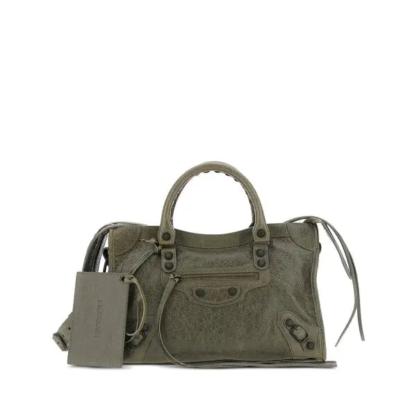 Balenciaga Lambskin Tote Bag - Green