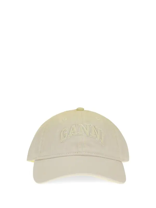 GANNI Cotton Logo Baseball Cap
