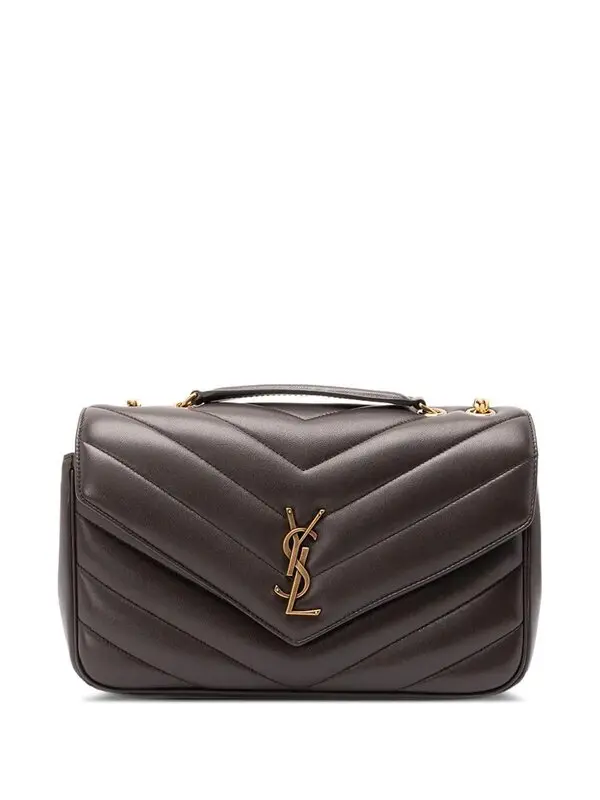 Saint Laurent Loulou Medium Bag In Matelassé Lambskin - Gray