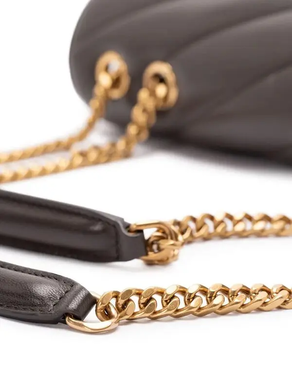 Saint Laurent Loulou Medium Bag In Matelassé Lambskin - Gray