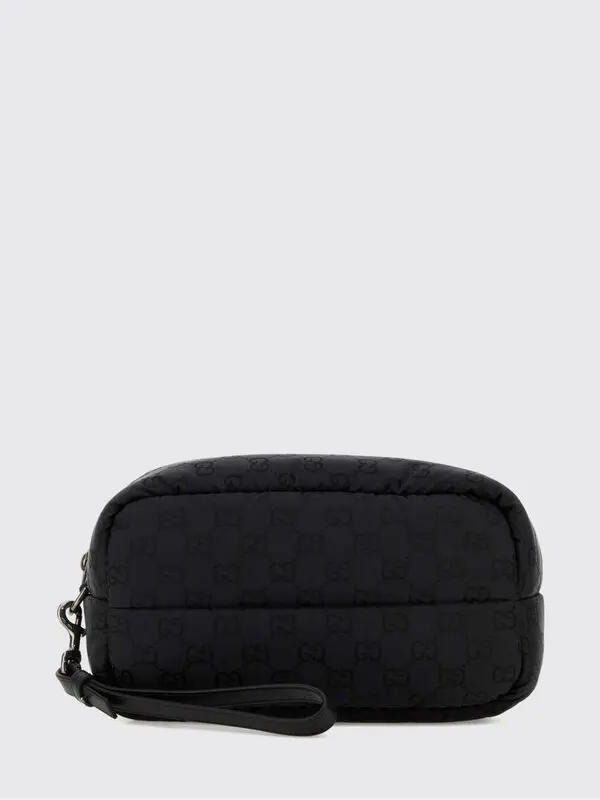 Gucci Padded Nylon Document Holder With Gg Monogram Print And Wrist Strap