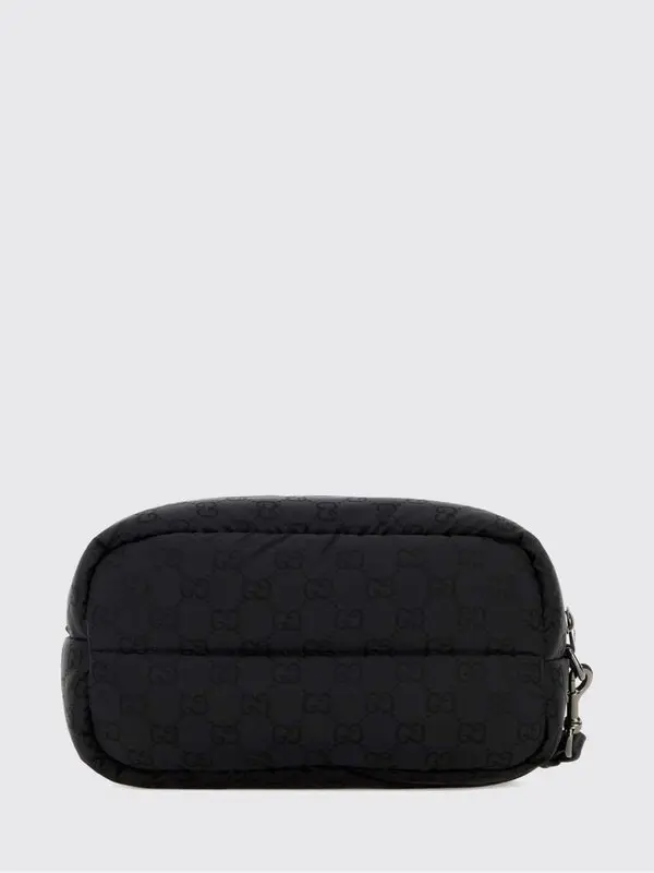Gucci Padded Nylon Document Holder With Gg Monogram Print And Wrist Strap