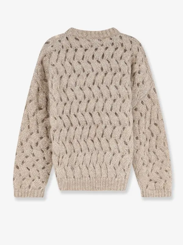 Brunello Cucinelli Perforated Sweater With Micro Sequins