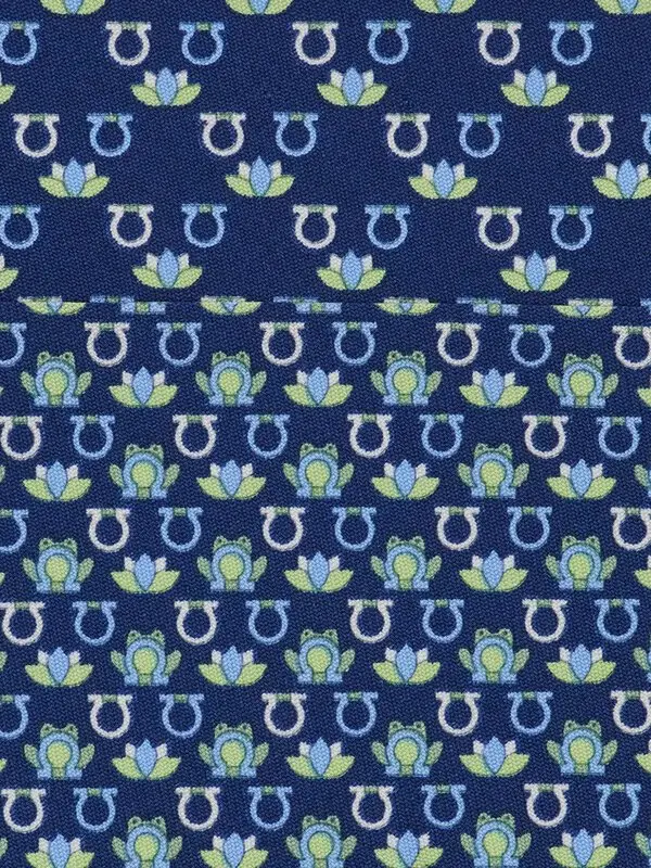 FERRAGAMO Frog Print Silk Tie