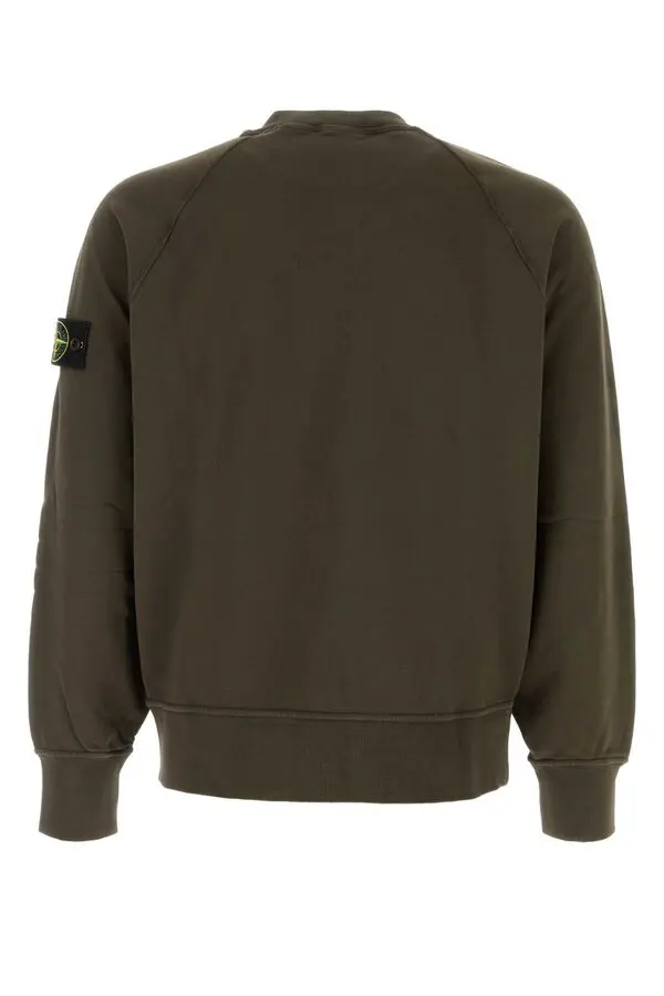 Stone Island Khaki Cotton Sweatshirt - Green