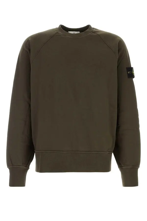 Stone Island Khaki Cotton Sweatshirt - Green