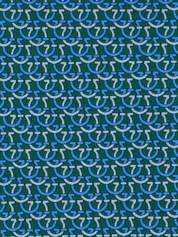 FERRAGAMO Gancini Links Print Silk Tie