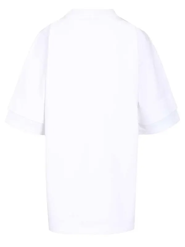 Alaïa Layered Cotton T-shirt - White
