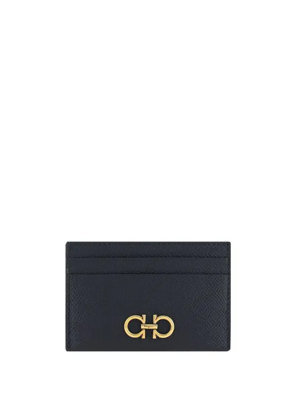 FERRAGAMO Gancini Card Holder - Black