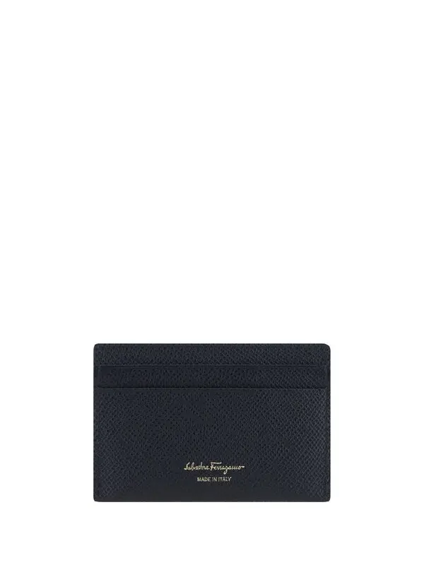 FERRAGAMO Gancini Card Holder - Black