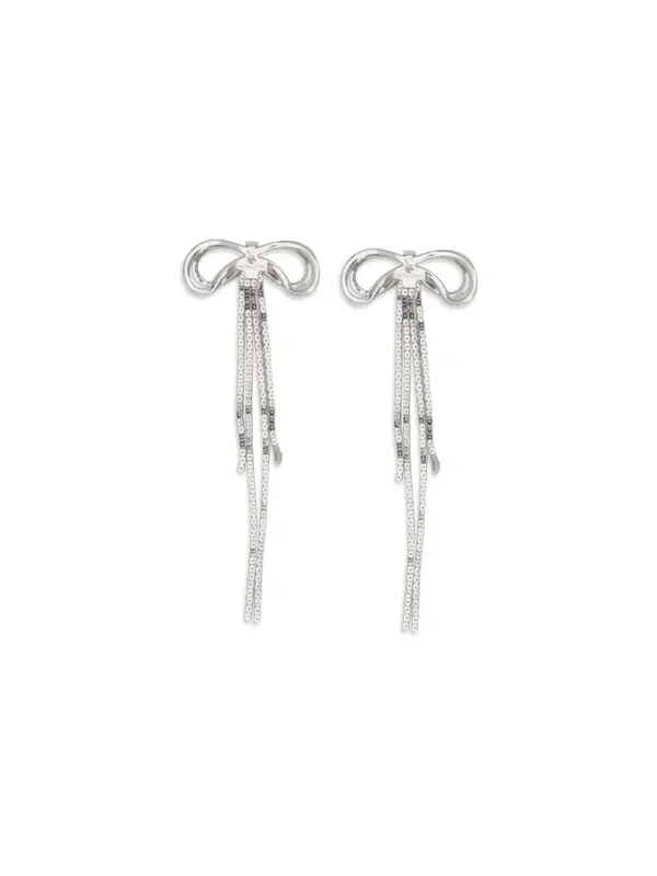 SELF-PORTRAIT Double Crystal Bow Earrings