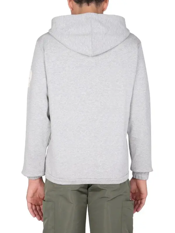 Alexander McQueen Sweatshirt With Embroidered Skull - Gray