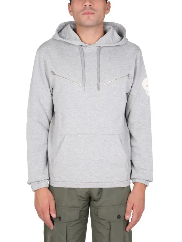 Alexander McQueen Embroidered Skull Hoodie - Gray
