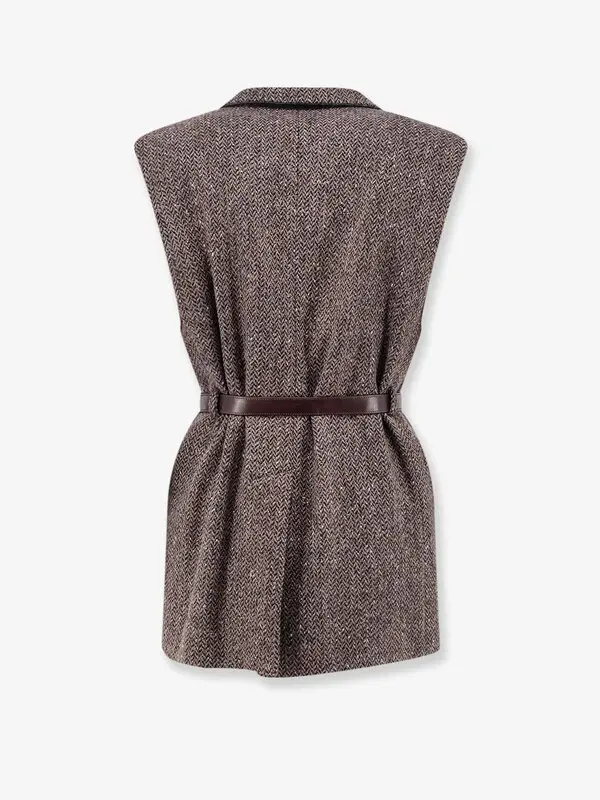 Brunello Cucinelli Sleeveless Blazer With Belt
