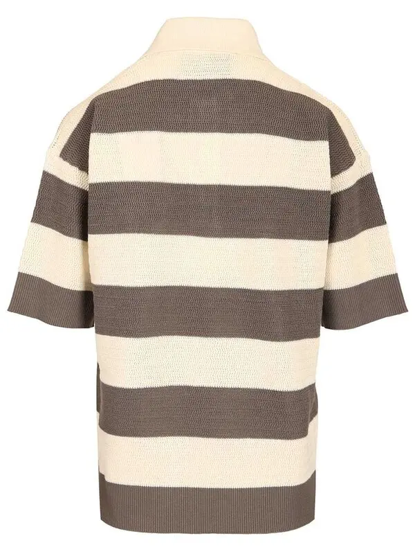 AMI Paris Short Sleeves Polo With De Coeur Patch - Multicolor