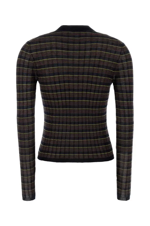 Prada Embroidered Knit Cardigan