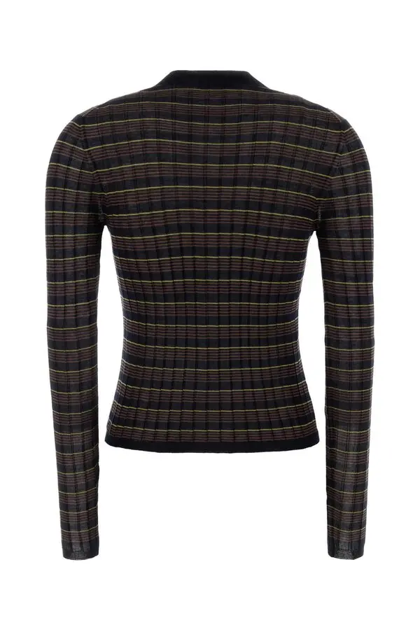 Prada Embroidered Knit Cardigan