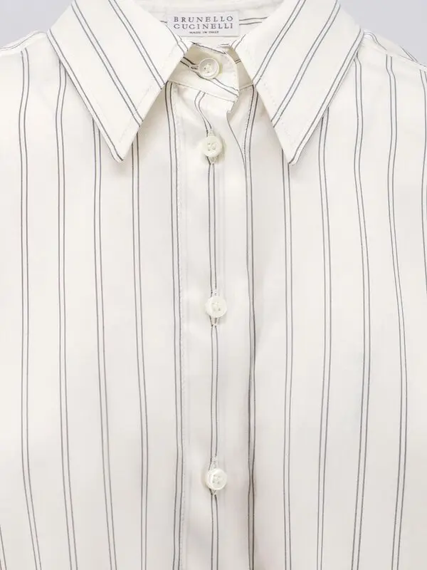 Brunello Cucinelli Striped Silk Shirt