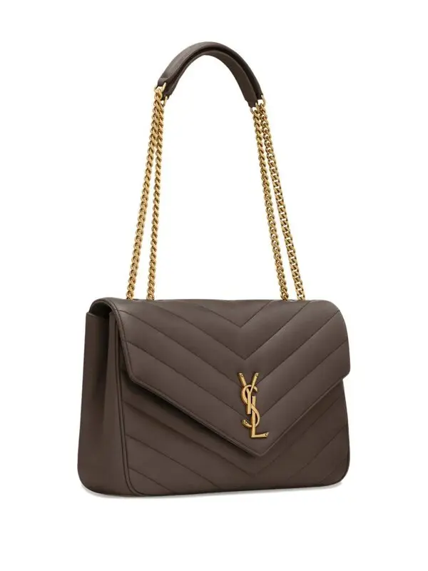 Saint Laurent Loulou Matelassé Lambskin Bag - Gray