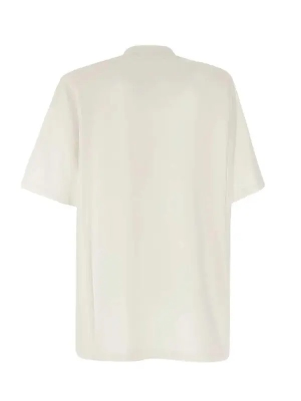 Attico High-neck Logo Print T-shirt - White