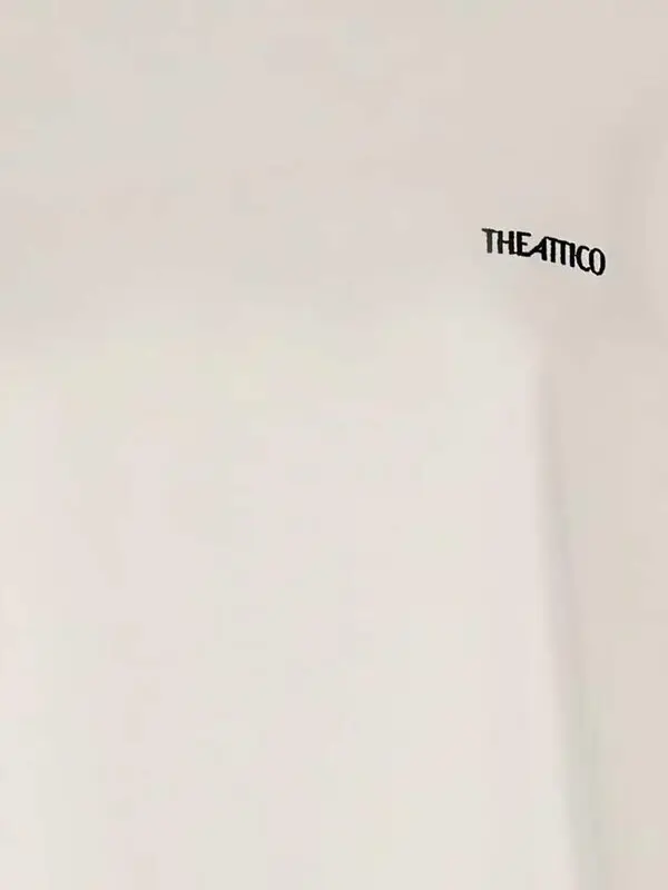 Attico High-neck Logo Print T-shirt - White