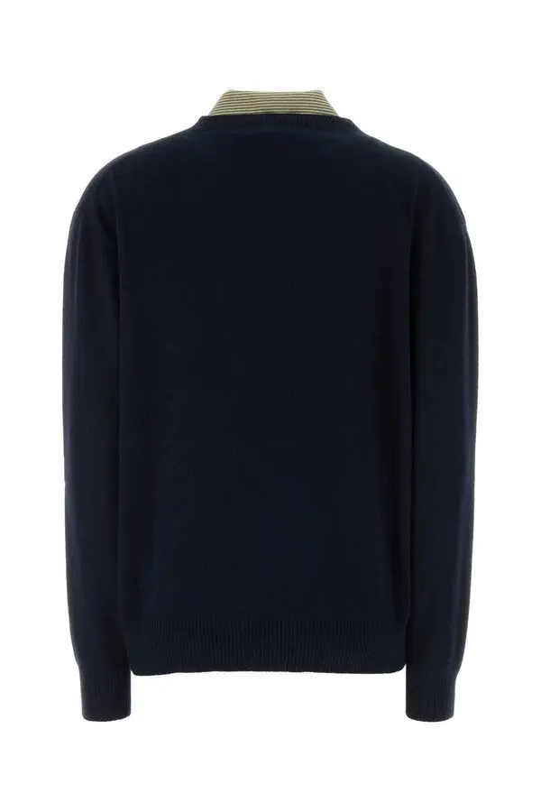 Miu Miu Wool Blend Polo Shirt - Blue