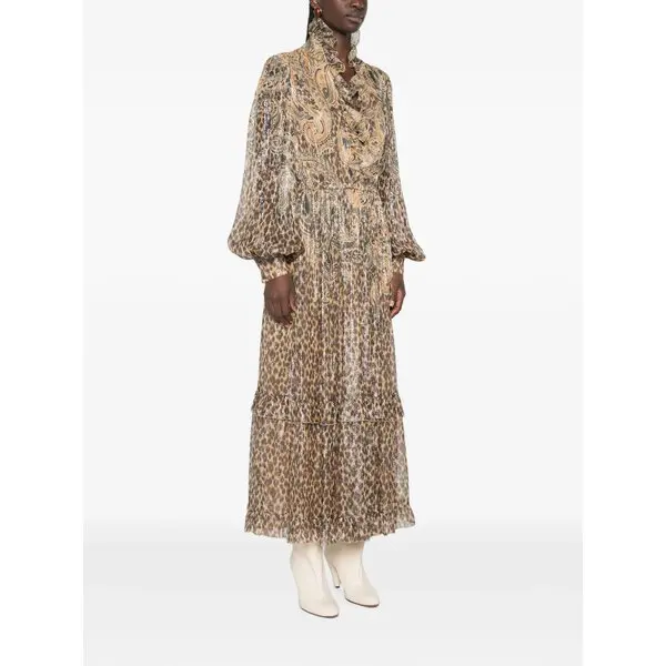 Etro Paisley And Leopard Print Silk Blend Maxi Dress