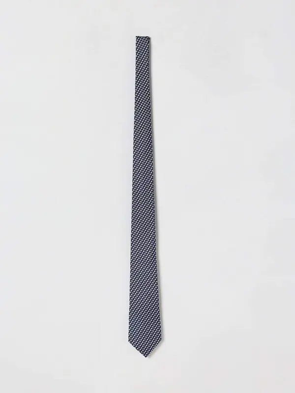 Zegna Silk Tie With All-over Sails Print - Blue