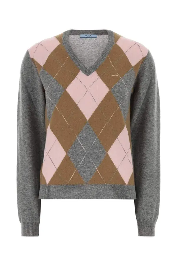 Prada Grey Cashmere Sweater - Gray
