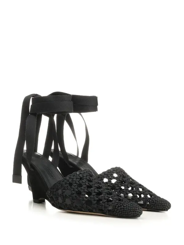 Jacquemus Braided Cord And Suede Mules