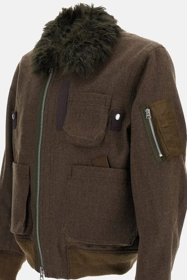 Sacai Wool Melton Jacket