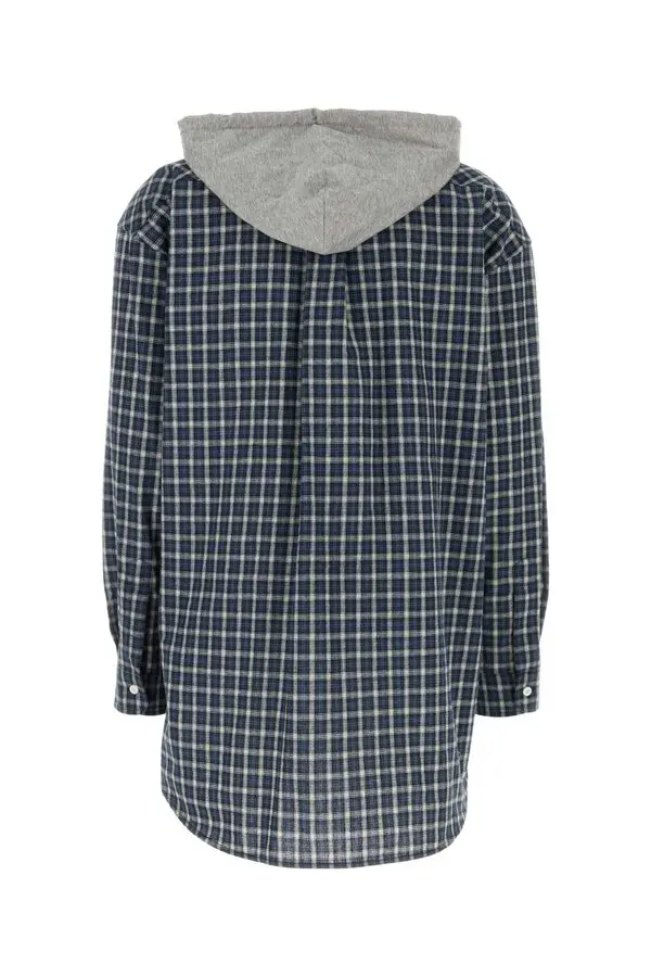 Miu Miu Embroidered Flannel Shirt