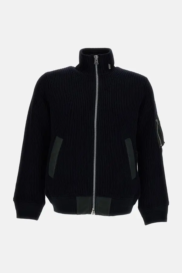 Sacai Wool Knit Fisherman Cardigan - Multicolor