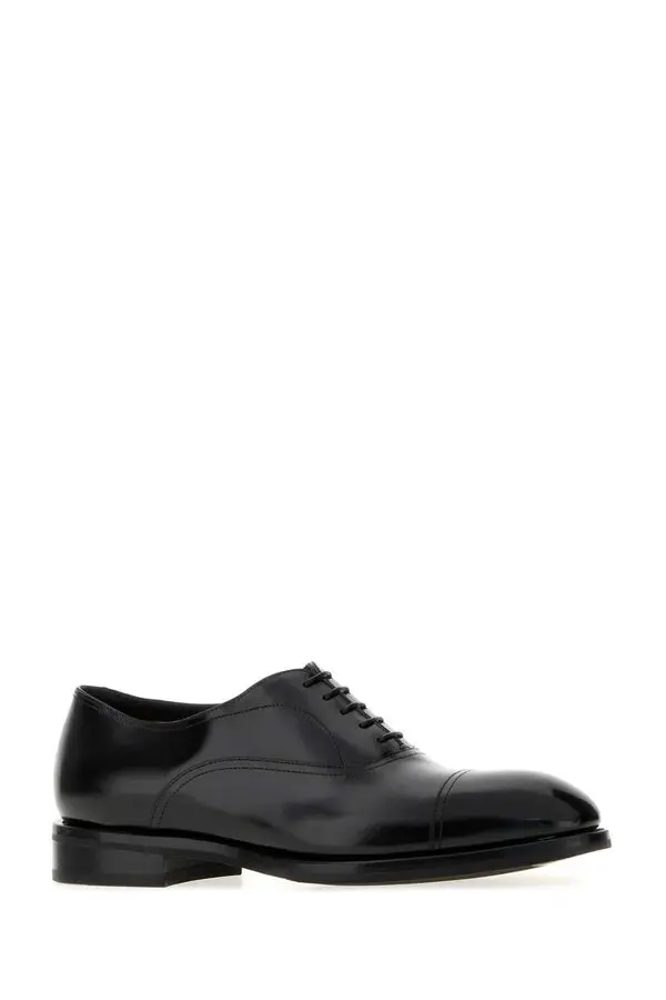 Santoni Leather Laafe Lace-up Shoes