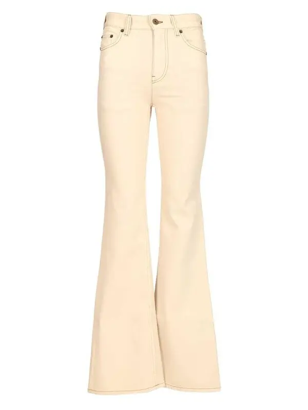 Burberry Flare Jeans - White