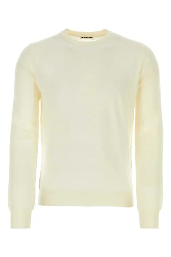 JIL SANDER Ivory Wool Sweater