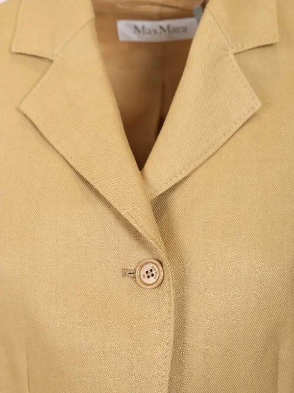 Max Mara Linen Diagonal Crop Jacket