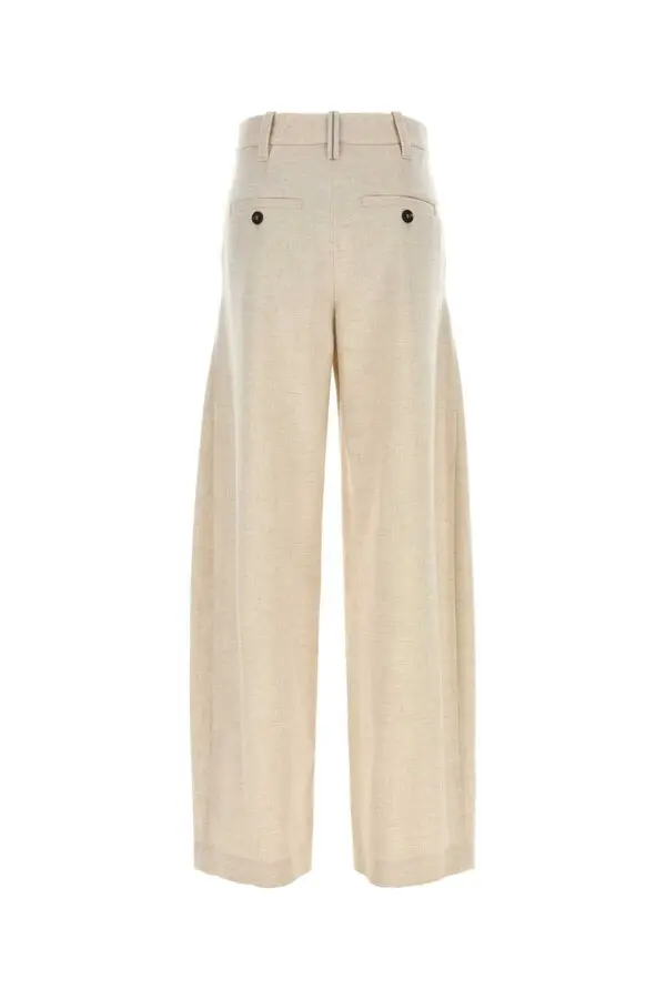 Brunello Cucinelli Beige Wool Blend Pant