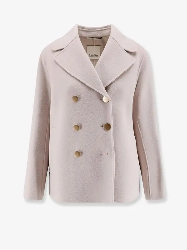 Max Mara Smmmargot Pure Virgin Wool Peacoat - Multicolor