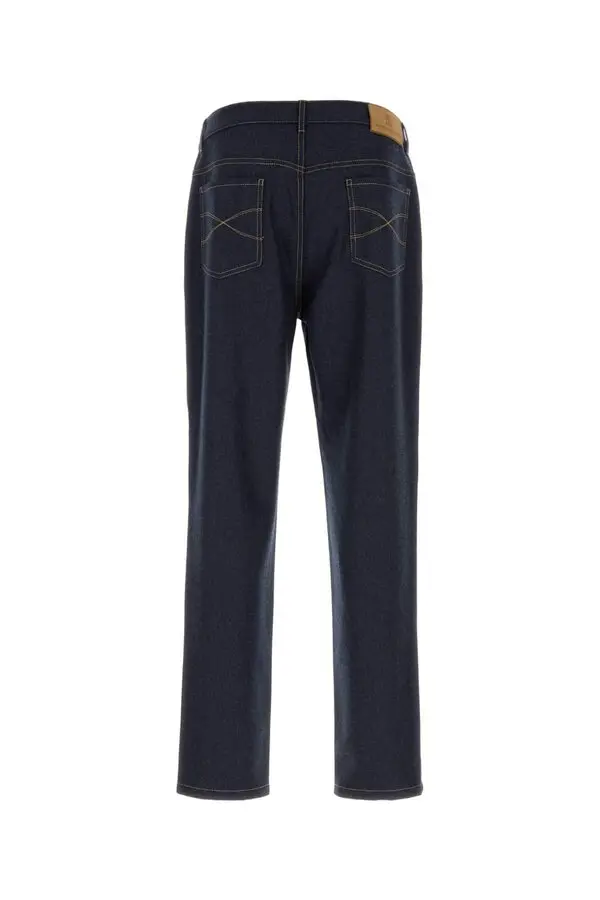 Brunello Cucinelli Dark Felt Pant - Blue