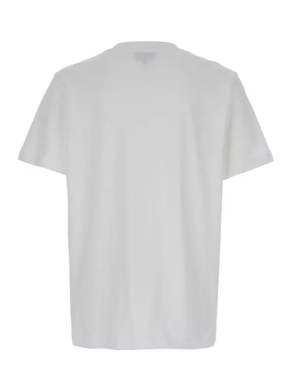 A.p.c. Oversized T-shirt With Logo Print On The Front In Cotton - White