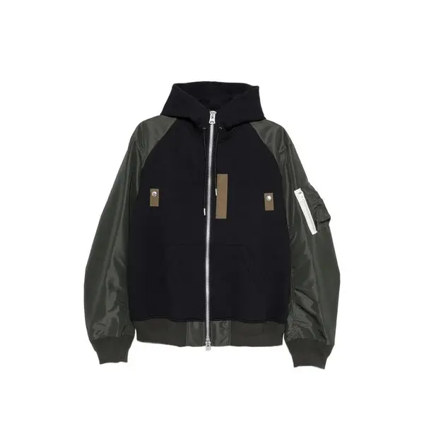 Sacai Paneled Bomber Jacket - Green