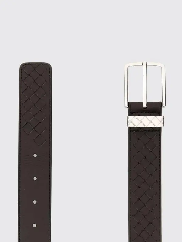 Bottega Veneta Woven Calfskin Leather Belt