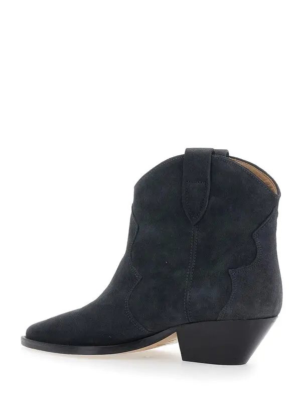 Isabel Marant Étoile Dewina' Ankle Boots With Medium Heel In Suede For - Black