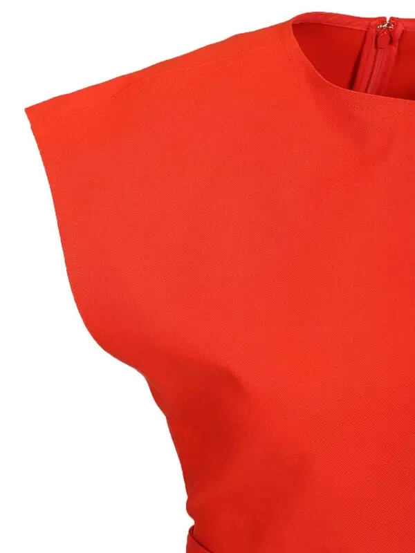 Alaïa Cropped Top In Cotton Gabardine With Band - Red