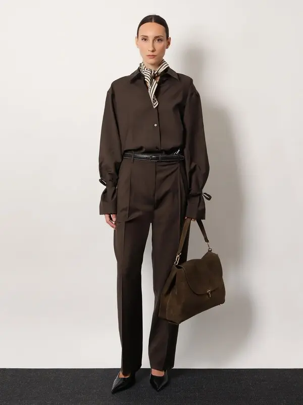 TOTEME Wool Trousers With Pinces - Multicolor