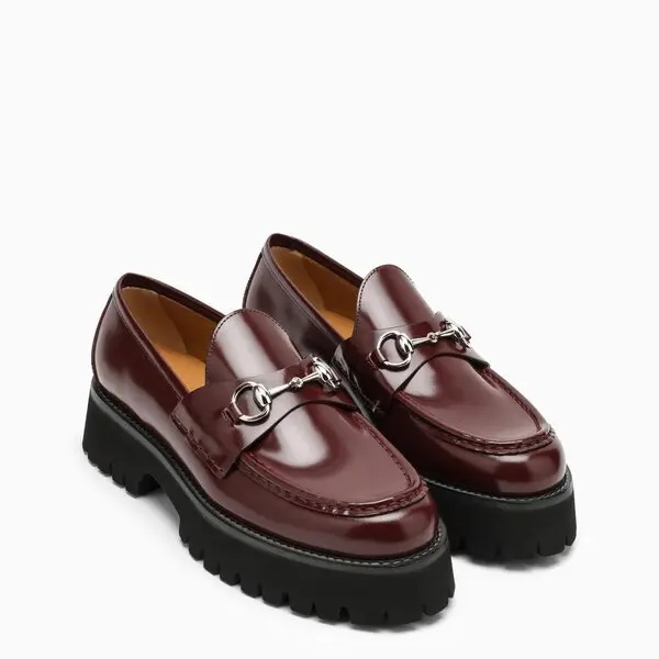 Gucci Bourdeaux Moccasin With Horsebit - Red