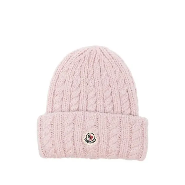 Moncler Cable Knit Beanie - Pink
